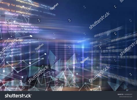 Digital Software Development Concept Programming Code Stock