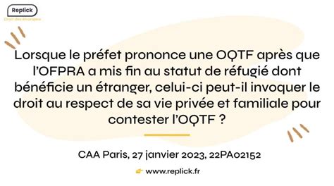 Cessation Du Statut De Réfugié Droit Au Respect De La Vie Privée Et