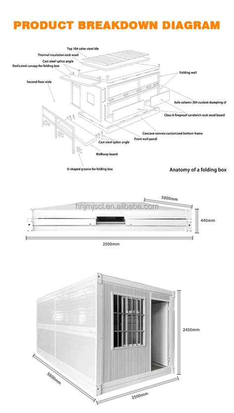 20ft Modular Container Home Temporary Fold Out With Bathroom And