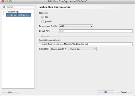 The Message Redirecting The Log File In The Oracle Mobile Application