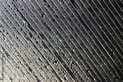 Water Droplets On Cellular Polycarbonate Pattern And Structure With Variable Scale And