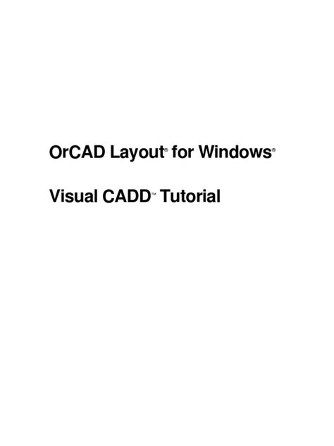 Orcad Tutorial Pdf