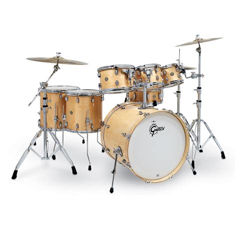 Gretsch Catalina Maple 7pc Rock Drum Set Gloss Natural Dcp Exclusive