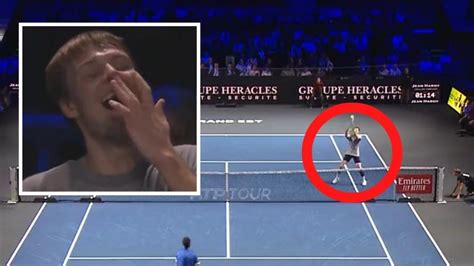 Tennis News 2022 Alexander Bublik Handle Shot Vs Lorenzo Sonego In