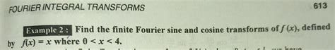 Solved FOURIER INTEGRAL TRANSFORMS Example Find The Chegg