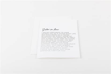 Dear Sister In Law Wrinkle And Crease Paper Products