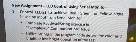 Solved New Assignment Led Control Using Serial Monitor Control Leds