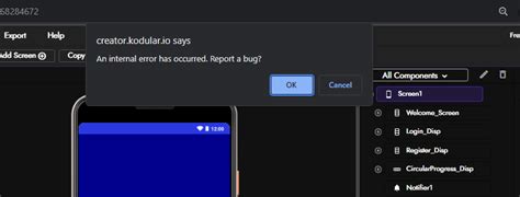 Error Dialog Box Messages Bugs Kodular Community