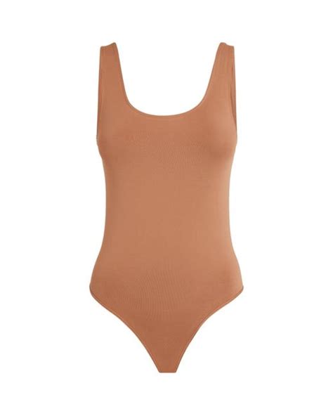 Skims Soft Smoothing Bodysuit In Brown Lyst