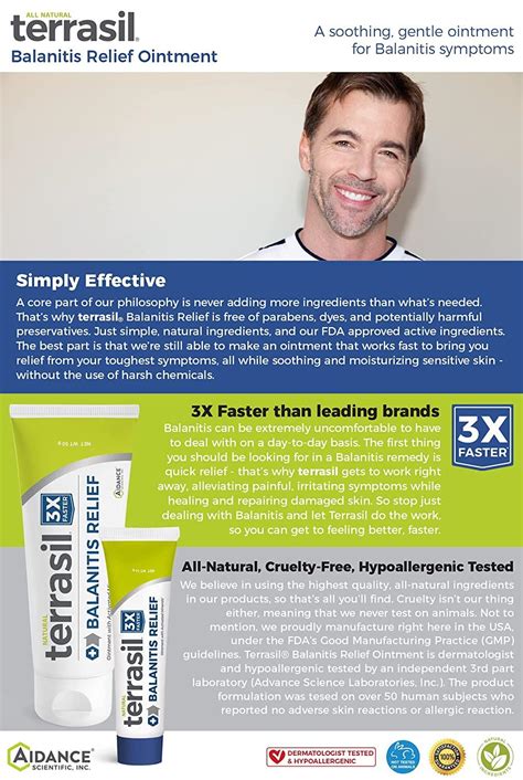 Terrasil Balanitis Treatment Ointment And Cleansing Bar System Relief