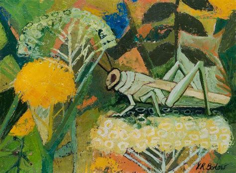 Green Grasshopper Art Uk