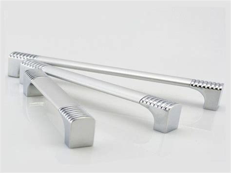 160mm Silver Aluminium Door Pulls Simple Modern Kitchen Cabinet Handles