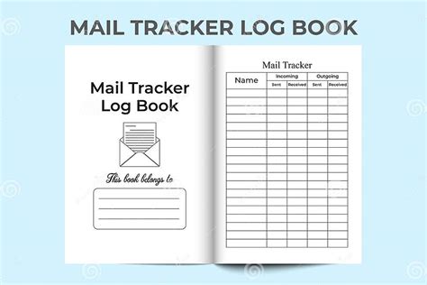 Mail Tracker Log Book Kdp Interior Mail Incoming And Outgoing Tracker