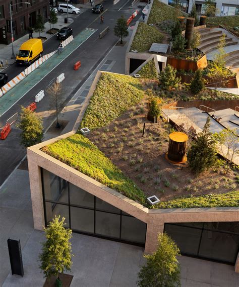 Angular Concrete Buildings Surround Domino Square Plaza