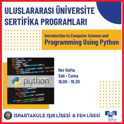 Uluslararası Üniversite Sertifika Programları Python
