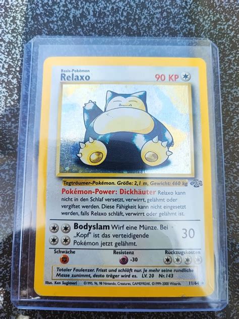 Mavin Pokemon Card Relaxo Snorlax Jungle Jungle Holo Wotc Very Good