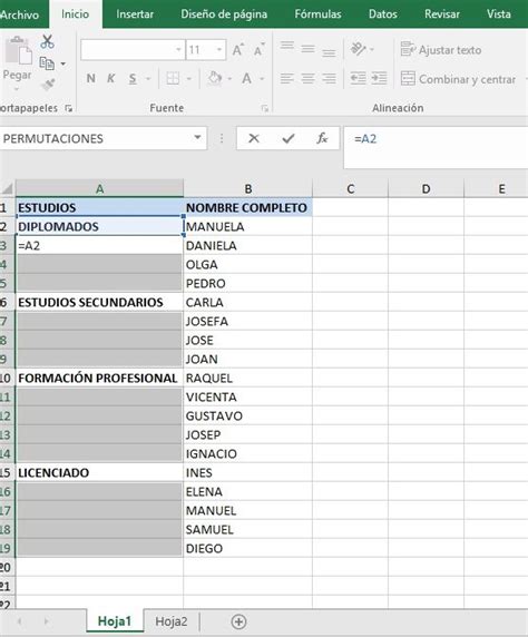 RELLENAR RANGO DE CELDAS VACÍAS CON EL VALOR DE LA CELDA SUPERIOR Excel Signum