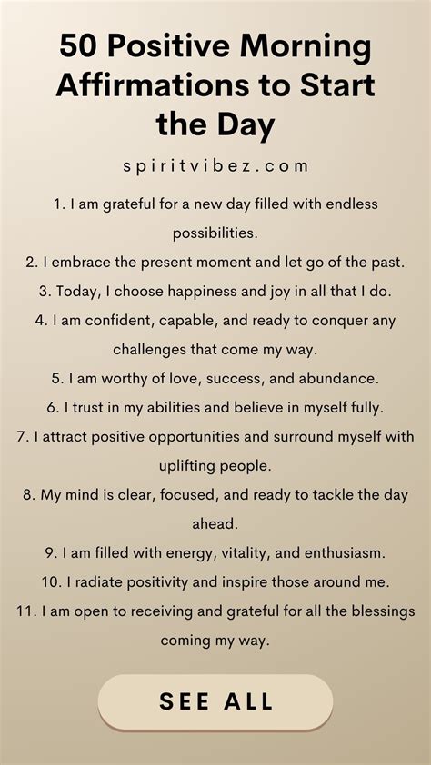 50 Positive Morning Affirmations To Start The Day Artofit