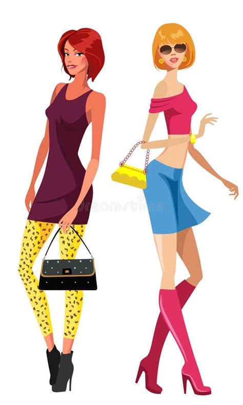 Two Women Clothes Shop Stock Illustrations 390 Two Women Clothes Shop