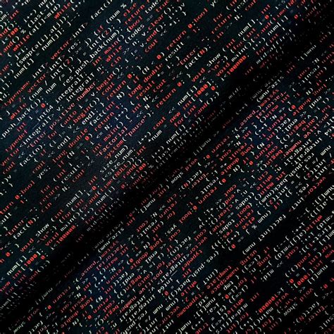 Jersey Nerd Schwarz Rot Digitaldruck Träume Aus Stoff