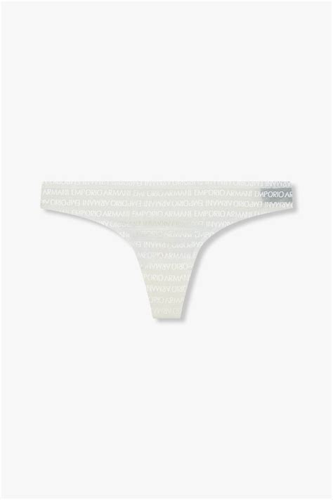 Emporio Armani Underwear엠포리오 아르마니 언더웨어 여성 자수 로고 패턴 메쉬 티팬티 Si