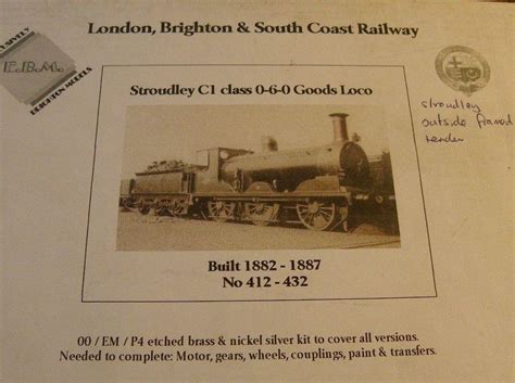 Lbsc Lbscr C1 0 6 0 Stroudley Goods Eb Models Etched Brass New Kit Oo Em P4 1778222792