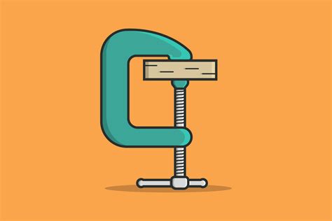 Wooden Piece In Clamp Compression Tool Graphic By Ahsanalvi · Creative