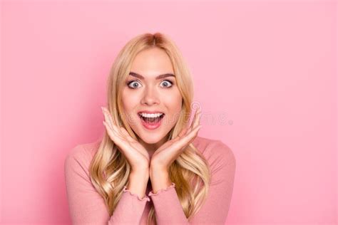 Wow Sale Close Up Portrait Of Young Pretty Woman With Long Blond Hair