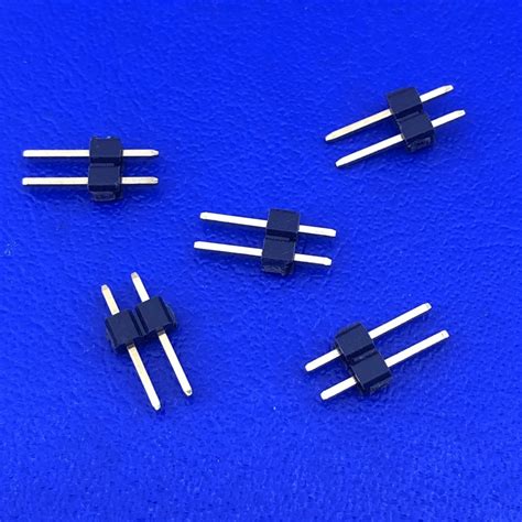 100 штук Вилка штыревая 2pin шаг 2.54мм прямая на плату PLS-2 (DS1021 ...