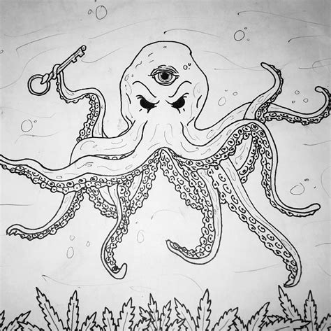 The Kraken Drawing By Chris Kilzer