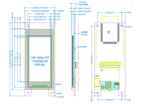 Esp32 19 Inch 170×320 Ips Tft Display Touch Screen Mcu Arduino Lvgl Wifi Ble Uart Smart Module