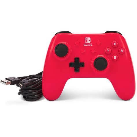 Powera Wired Controller For Nintendo Switch Raspberry Red