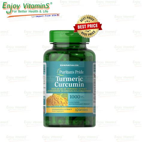 Puritans Pride Turmeric Curcumin 1000 Mg 60120 Capsules Exp062025