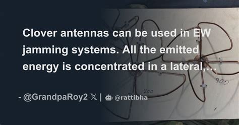 Clover Antennas Can Be Used In Ew Jamming Systems All The Emitted