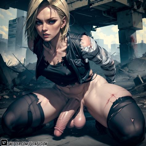 Rule 34 1futa Abs Ai Generated Android 18 Asymmetrical Hair Balls