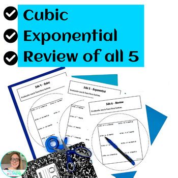 Evaluating Functions Review Activity Linear Absolute Value