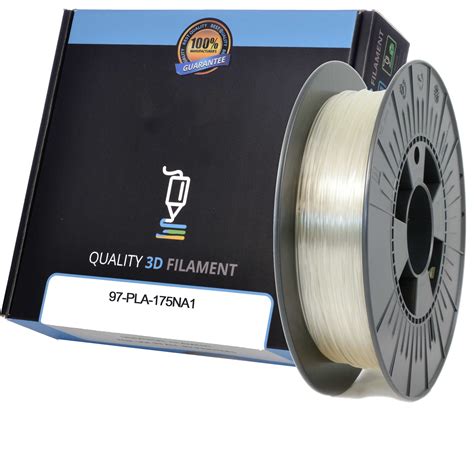 Premium Compatible PLA 1 75mm Natural 1kg 3D Filament 97 PLA 175NA1