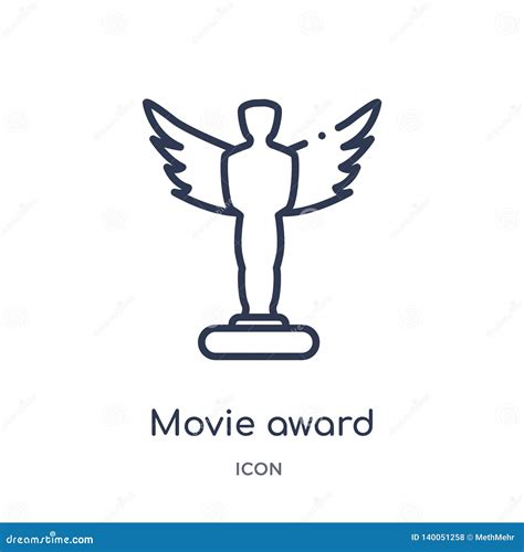Linear Movie Award Icon From Cinema Outline Collection Thin Line Movie Award Vector Isolated On