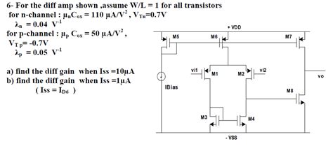 Solved For The Diff Shown Assume W L 1 For All Chegg Com