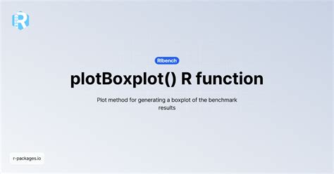 Plotboxplot R Function From Ribench R Packages