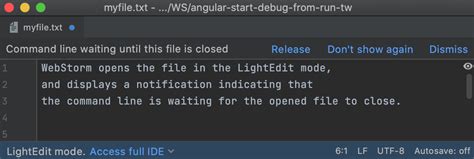 Lightedit Mode Webstorm Documentation