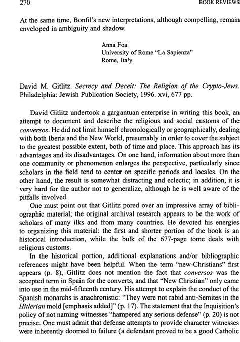 David M Gitlitz Secrecy And Deceit The Religion Of The Crypto Jews