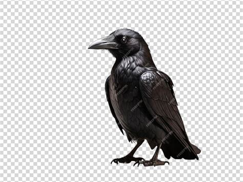 투명한 배경에 있는 까마귀 프리미엄 Psd 파일