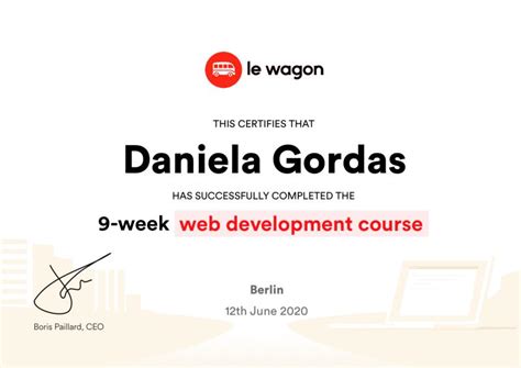 Daniela Gordaș On Linkedin Lewagon Developer Bootcamp Rubyonrails
