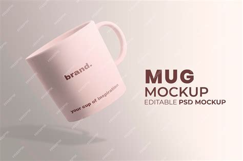 Maquette De Tasse à Café En Céramique Psd Au Design Minimaliste Rose