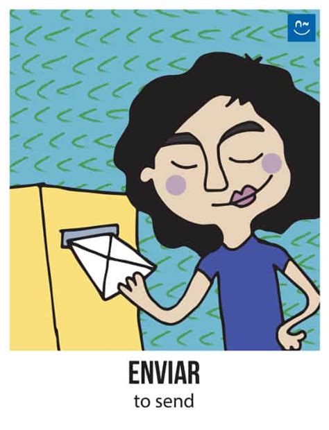 Vocabulario ilustrado de los verbos en español del 41 al 60