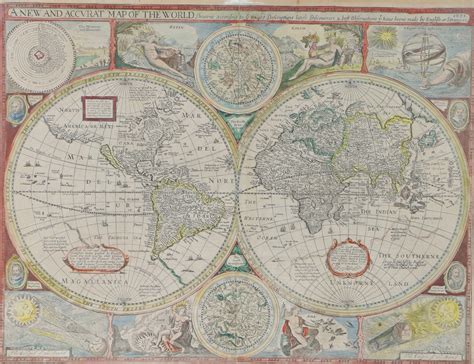 John Speed A New And Accurate Map Of The World 1651 Bishop And Miller