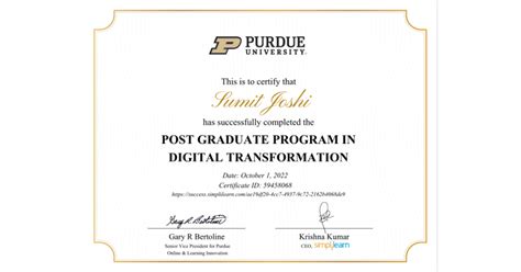 Sumit Joshi On Linkedin Post Graduate Program In Digital Transformation • Sumit Joshi