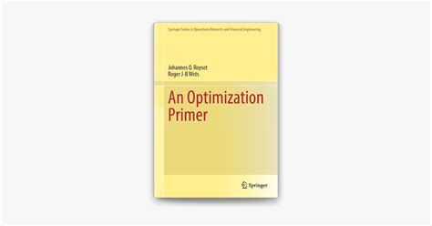 An Optimization Primer En Apple Books