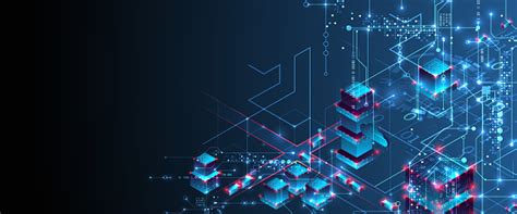 Digital Circuit Visualization Vector Background Blue Board Pattern With Interconnected Lines